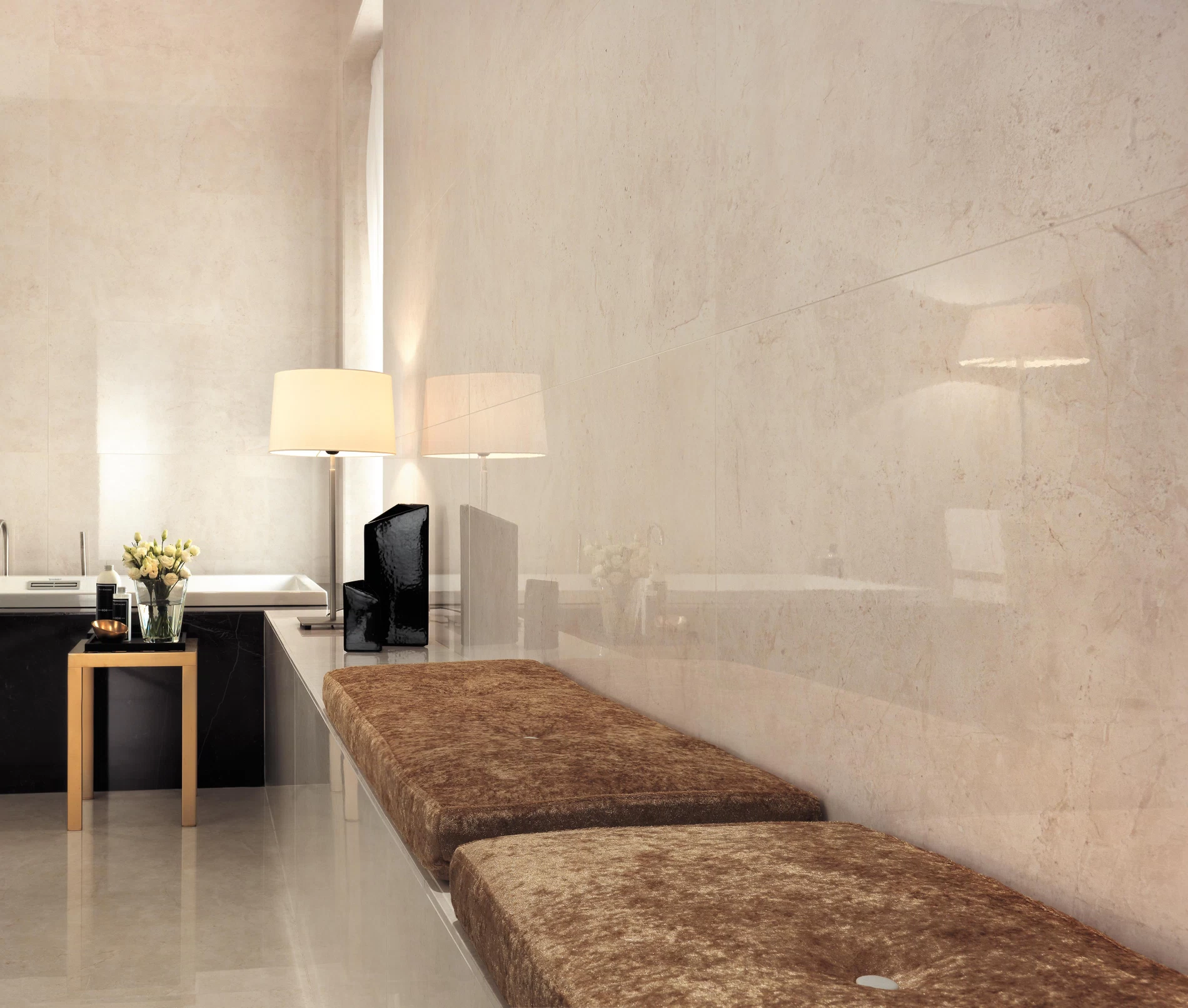 Marble-effect ceramic surfaces for interior design – Atlas Concorde