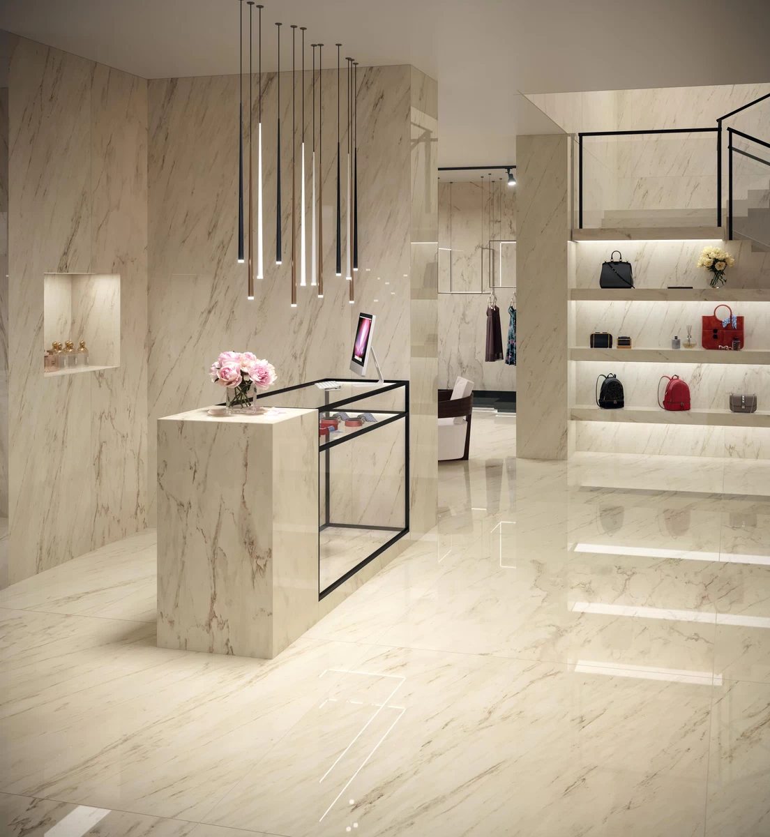 The wonder of the marble effect. From architecture to interior design ...