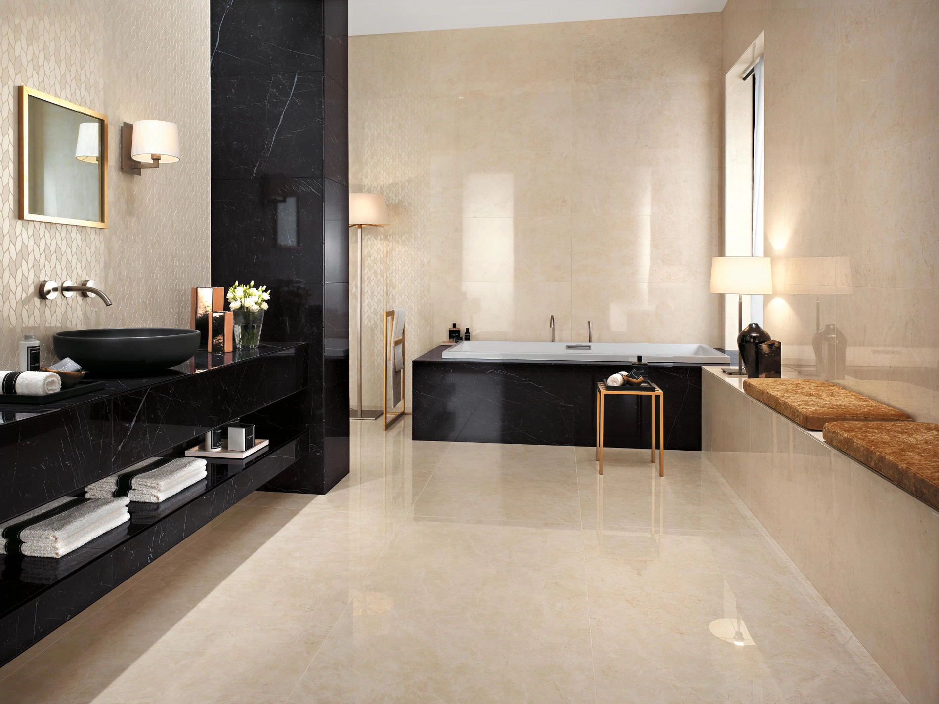 Marble-effect ceramic surfaces for interior design – Atlas Concorde