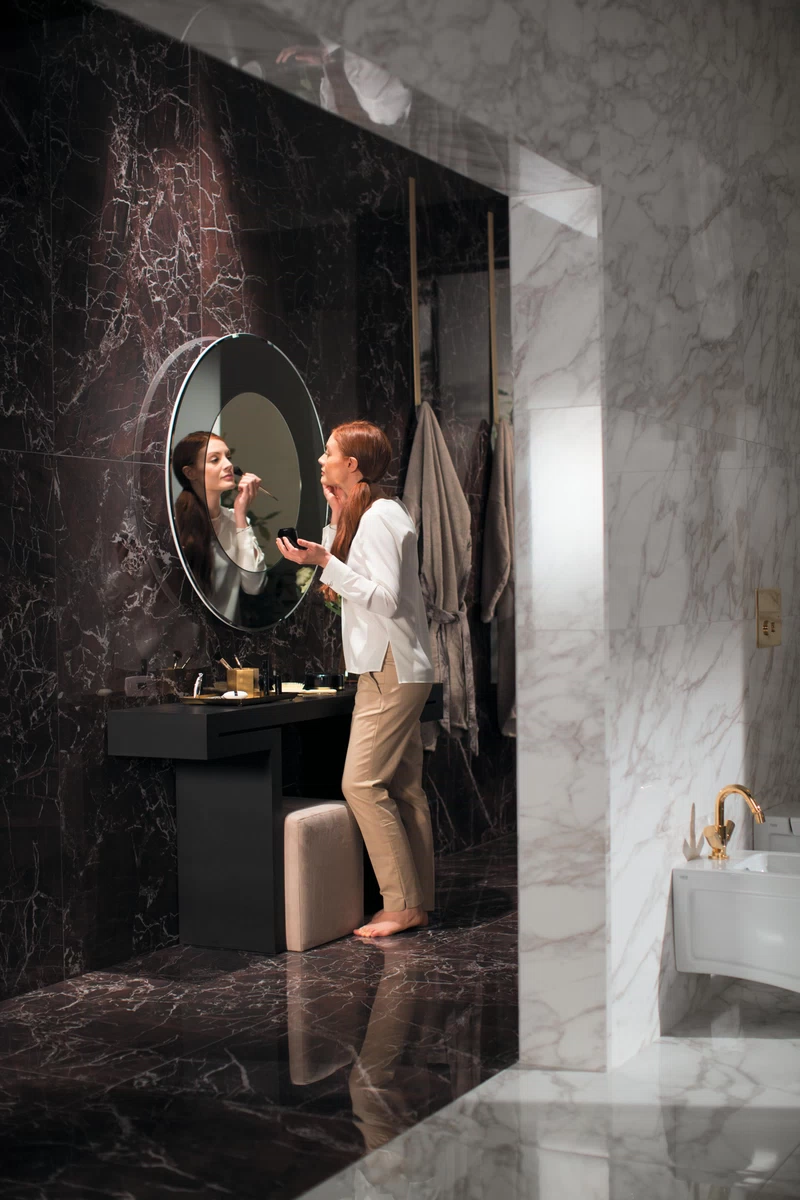 Marble-effect ceramic surfaces for interior design – Atlas Concorde