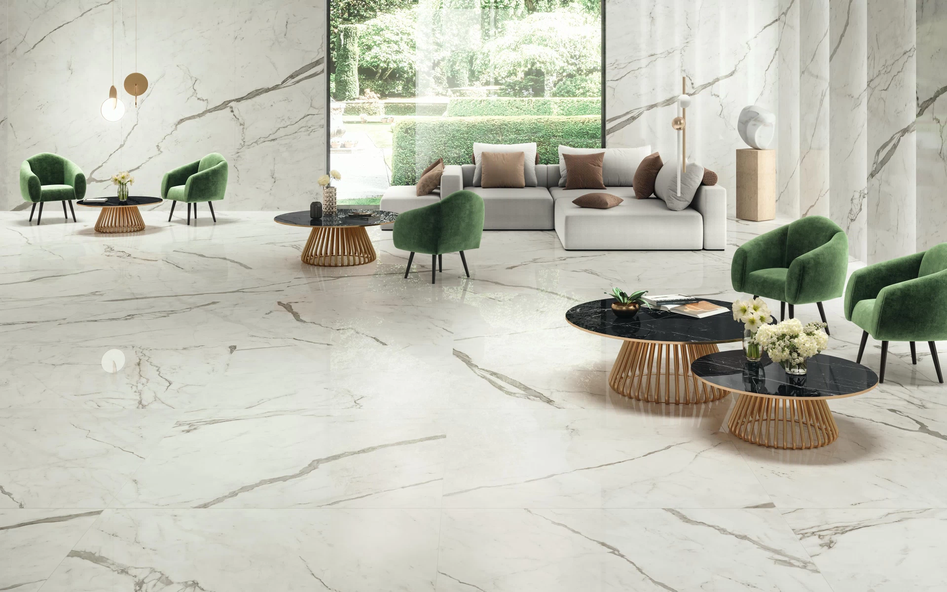 The wonder of the marble effect. From architecture to interior design ...