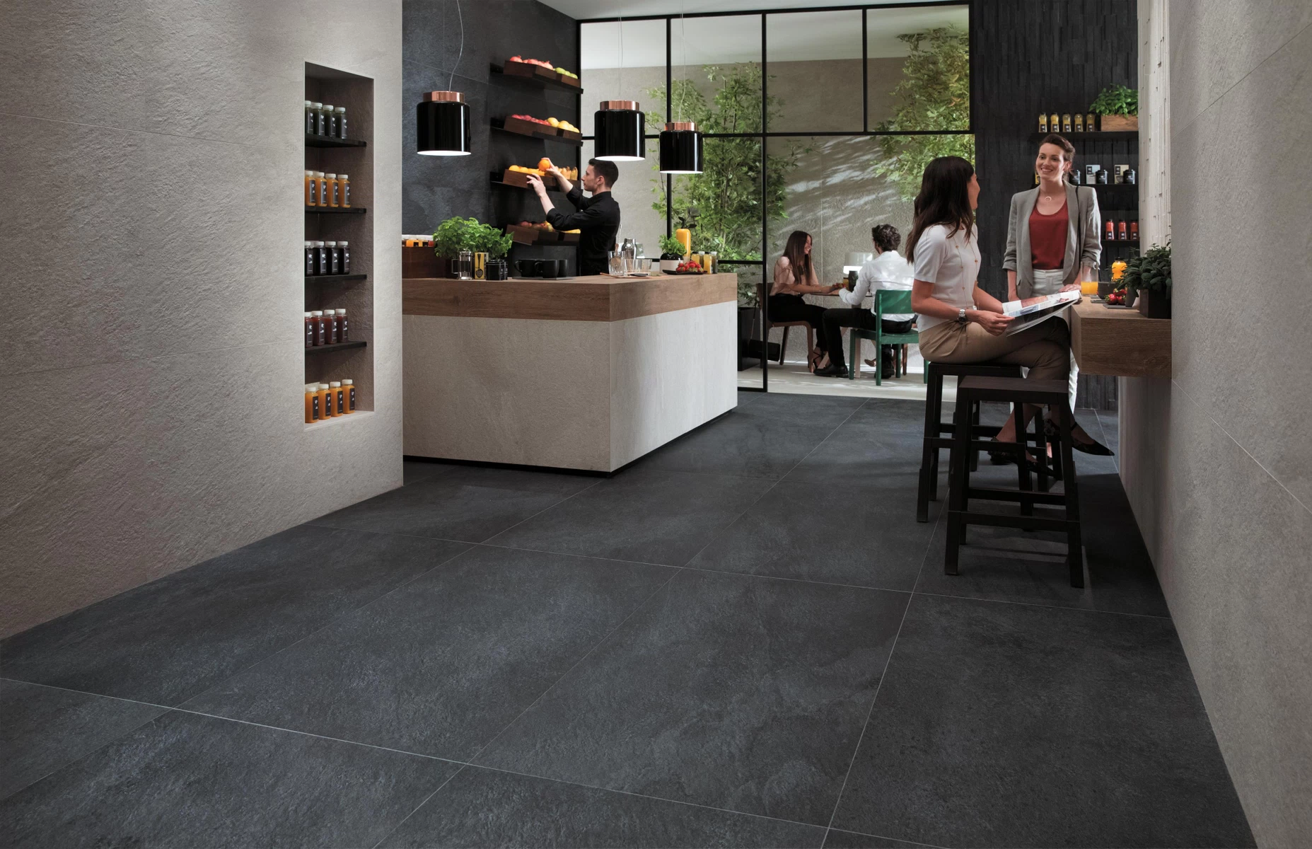Safety, resilience, and practicality of porcelain tiles in public places